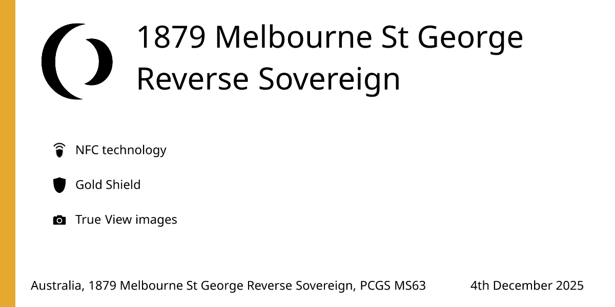 Australia, 1879 Melbourne St George Reverse Sovereign, PCGS MS63 ...